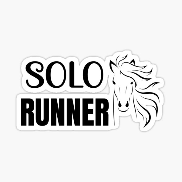 "solo runner with horse, running, athlete, sporty" Sticker for Sale by ...