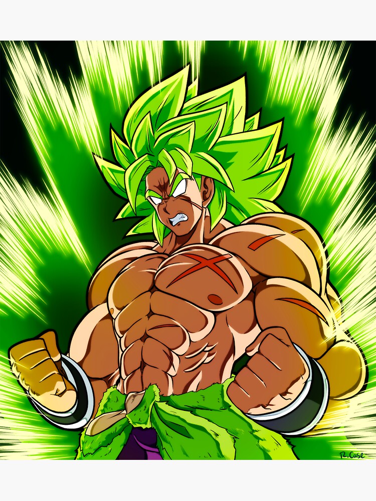 "broly" Sticker for Sale by SatourHM | Redbubble