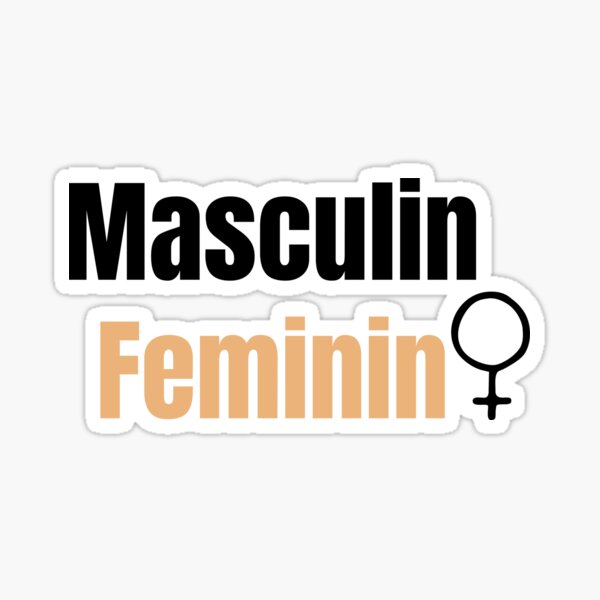"masculin feminin, french art" Sticker for Sale by ArylideStickers ...