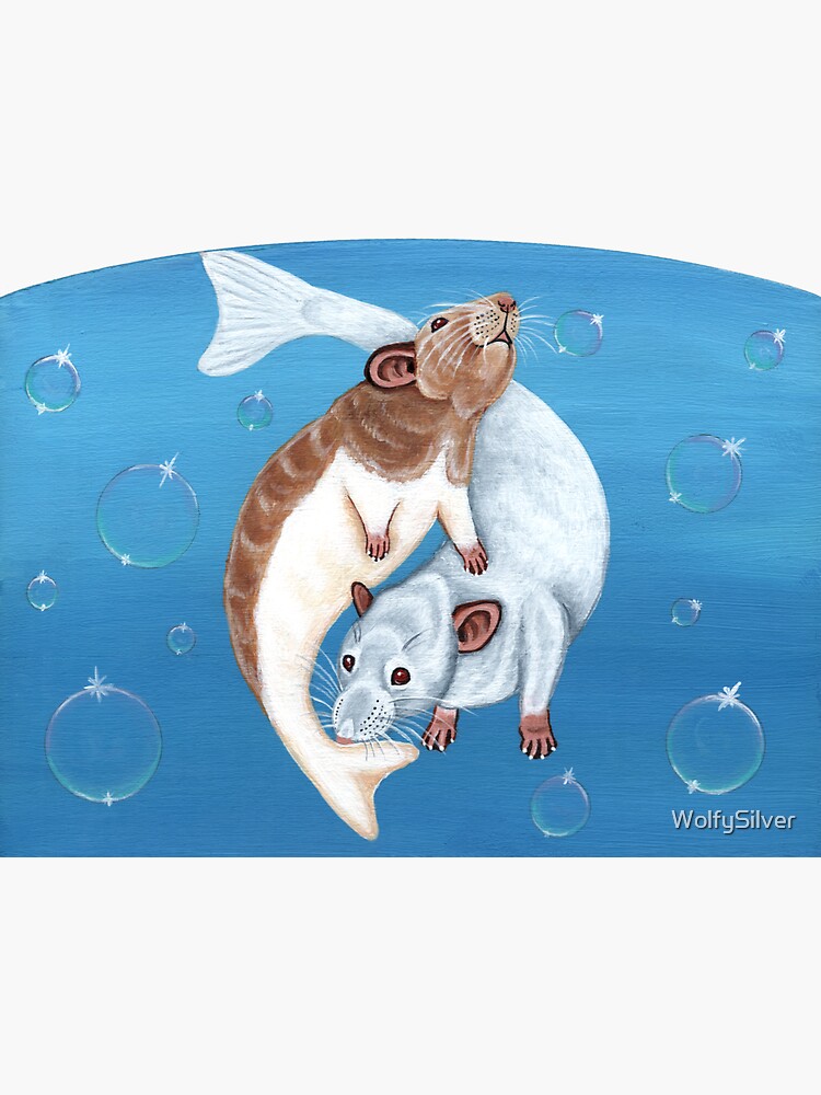 "Mermaid Rats" Sticker for Sale by WolfySilver | Redbubble