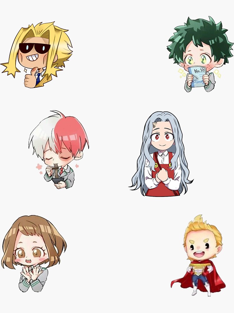 "MHA Chibi 5 sticker pack " Sticker for Sale by DaturaSnake | Redbubble