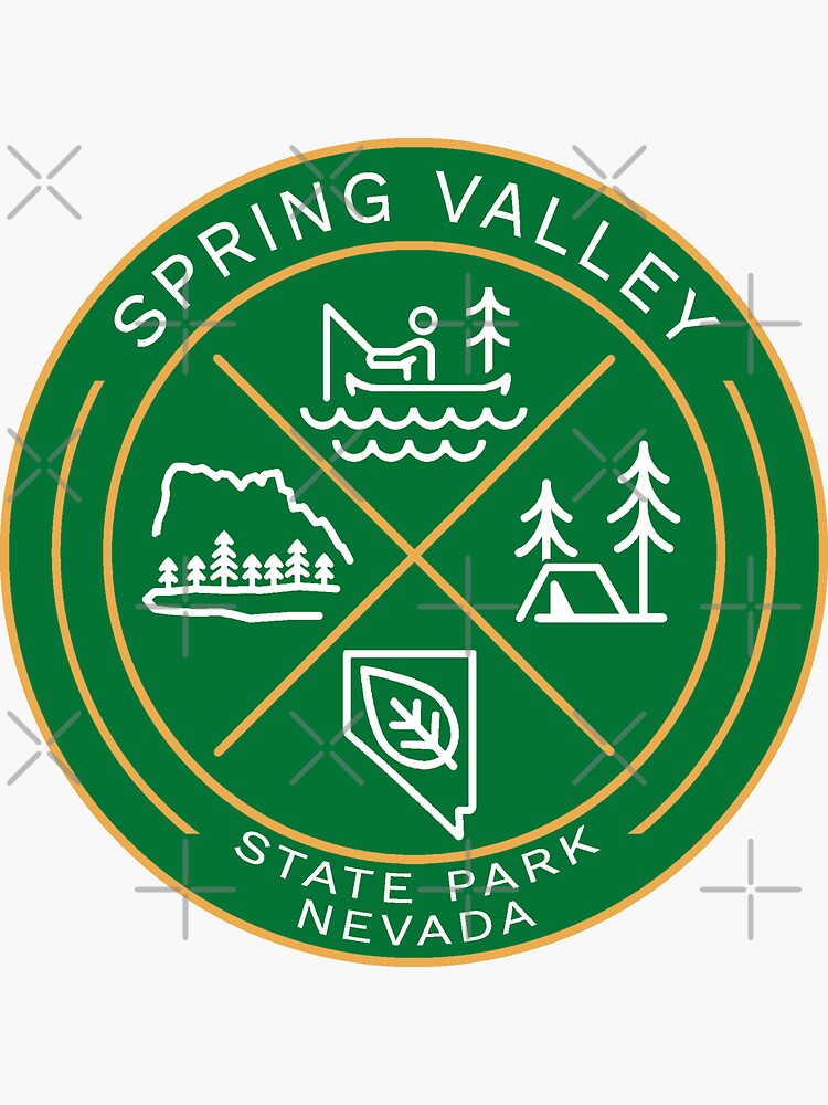 "Spring Valley State Park Heraldic Logo" Sticker for Sale by VanyaKar ...