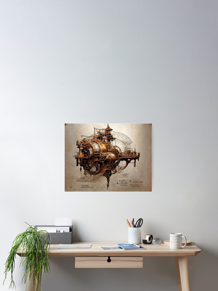 "STEAMPUNK TECHNICAL SCHEMATIC" Poster by Neo-Pictor | Redbubble