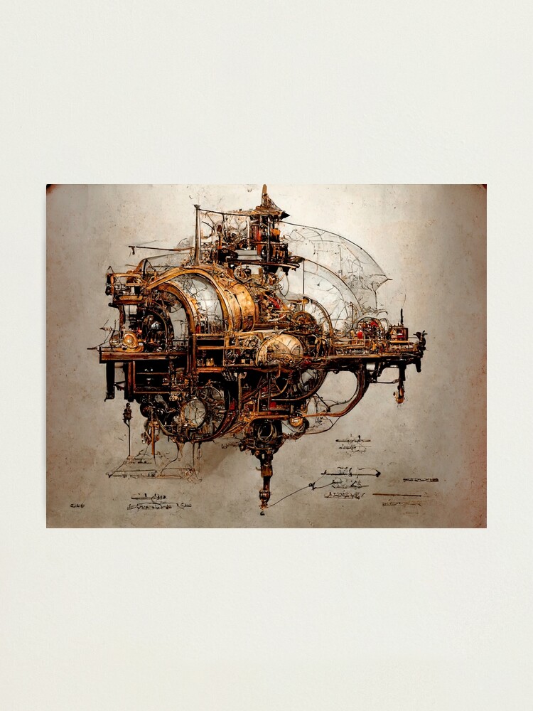 "STEAMPUNK TECHNICAL SCHEMATIC" Photographic Print by Neo-Pictor ...