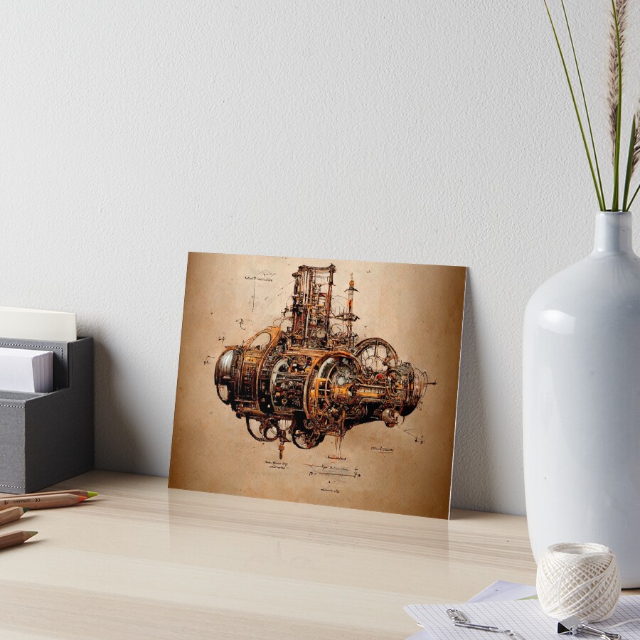 "STEAMPUNK TECHNICAL SCHEMATIC" Poster by Neo-Pictor | Redbubble