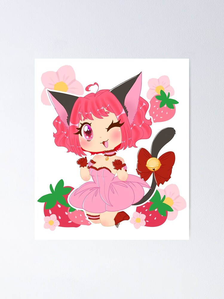 "Mew Ichigo Strawberry TMM" Poster for Sale by Azucarine | Redbubble