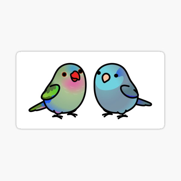 "CUSTOM: Princess Parakeet and Blue Parrotlet " Sticker for Sale by ...