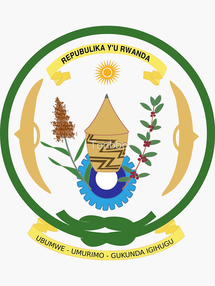 "Rwanda National Seal" Sticker for Sale by Tonbbo | Redbubble