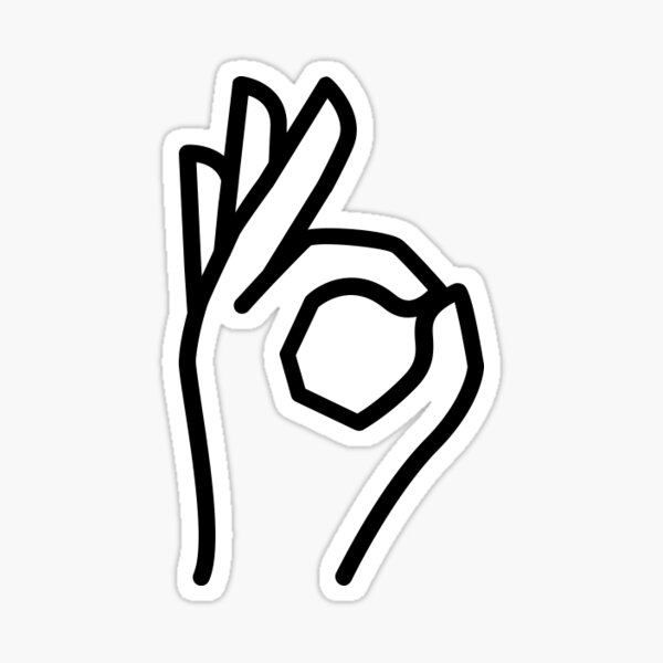 "hand sign" Sticker for Sale by Spe6men | Redbubble