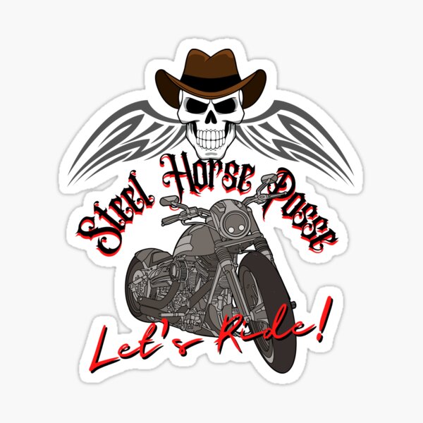 "Steel Horse Posse - Light" Sticker for Sale by Mean-Musician | Redbubble