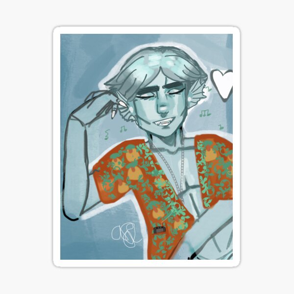 "Siren boy " Sticker for Sale by Artbyac-dreamer | Redbubble