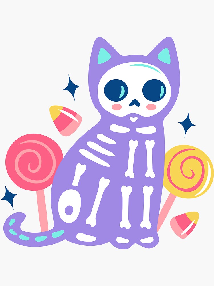 "Candy cat" Sticker for Sale by melgui | Redbubble