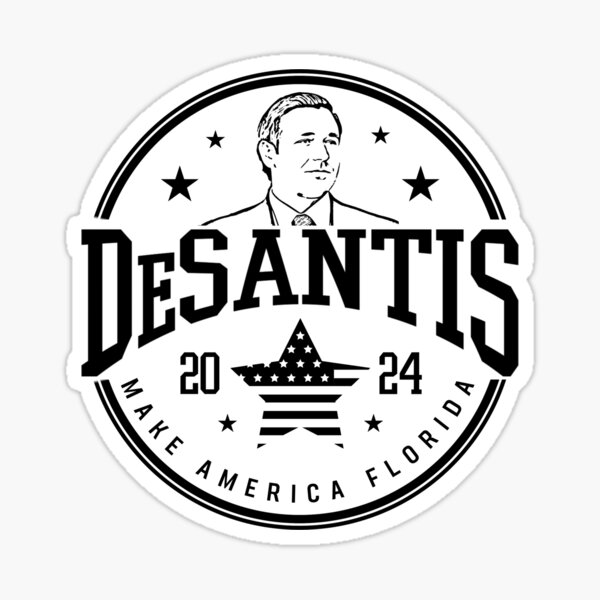 "Ron DeSantis 2024 Logo Emblem Make America Florida" Sticker for Sale ...