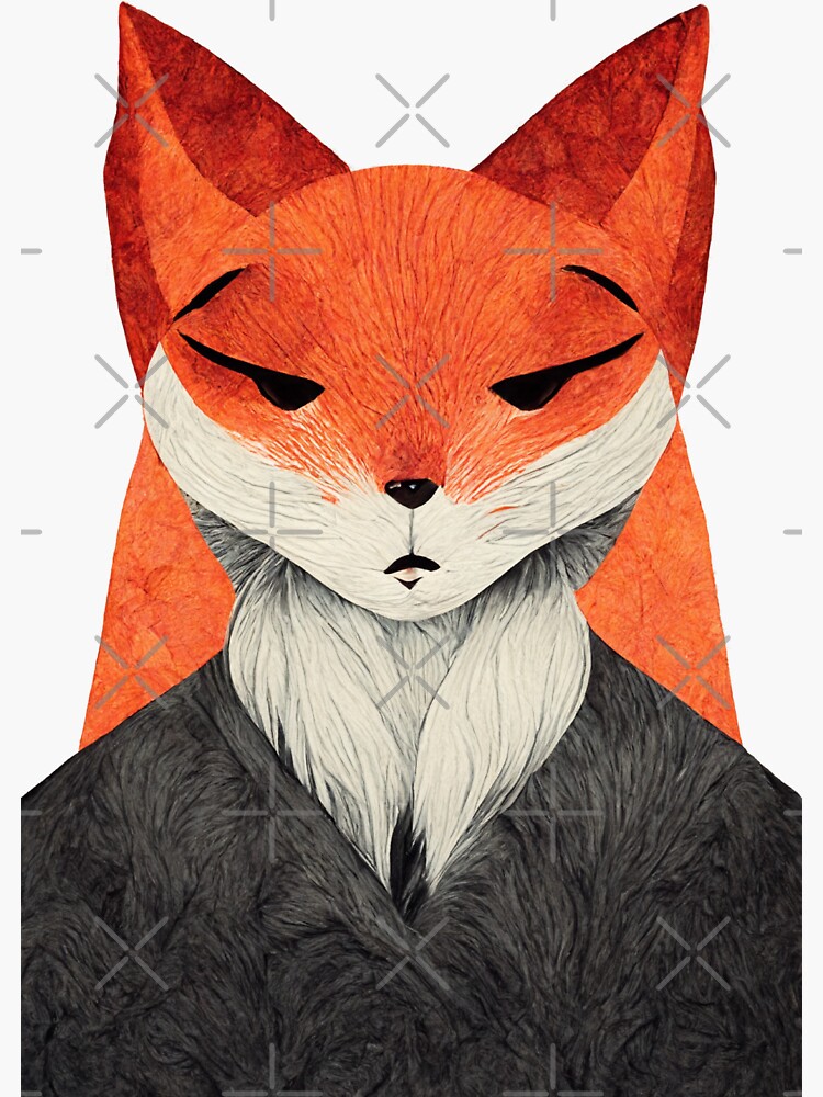 "Red Fox " Sticker for Sale by turquoisethings | Redbubble