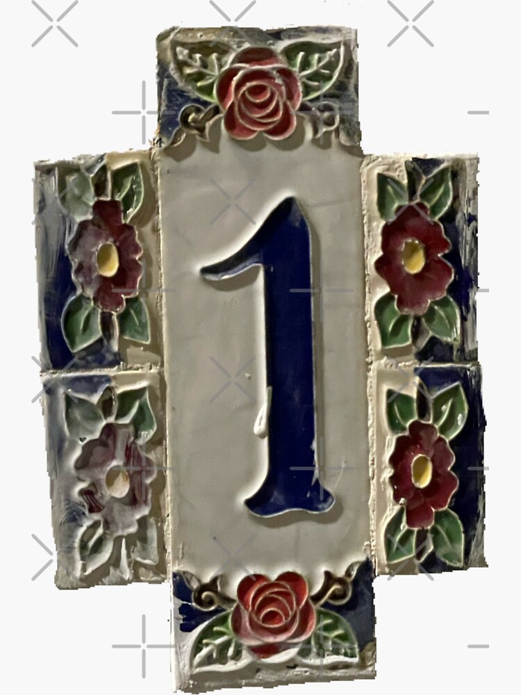 "Number 1 One" Sticker for Sale by Lindsey-Gordon | Redbubble
