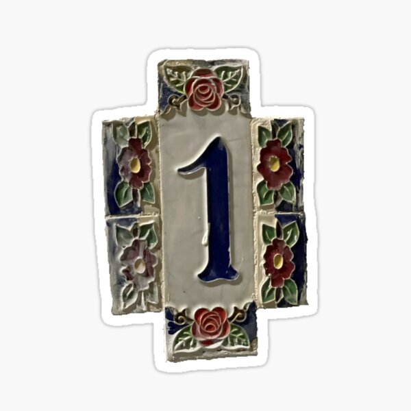 "Number 1 One" Sticker for Sale by Lindsey-Gordon | Redbubble