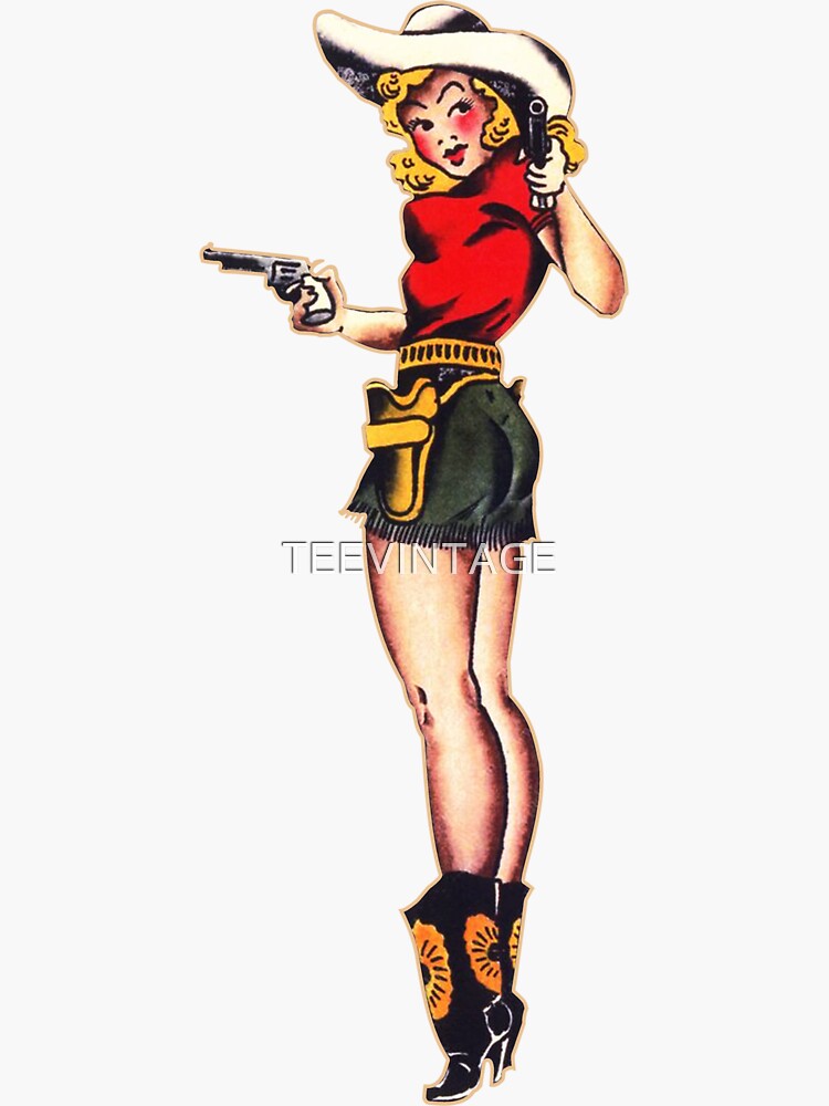 Sailor Jerry Pin Up Sticker For Sale By Teevintage Redbubble