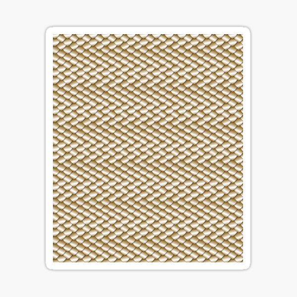 "Reptile Skin Dragon Scales in Metallic Pale Gold Effect " Sticker for ...