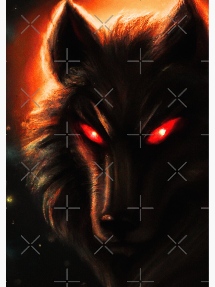 "Black Wolf" Sticker for Sale by NrtArt | Redbubble