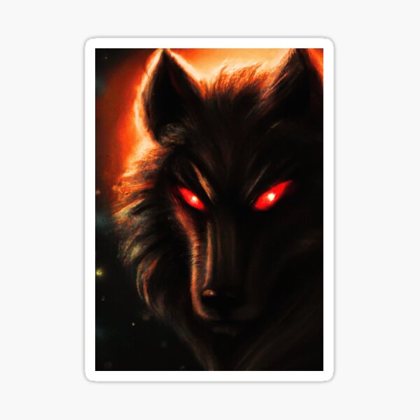 "Black Wolf" Sticker for Sale by NrtArt | Redbubble