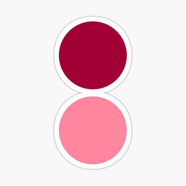 "Pink and Maroon Circle" Sticker for Sale by Esraa-Design | Redbubble