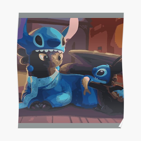 "stich and toothless" Poster for Sale by animated69 | Redbubble