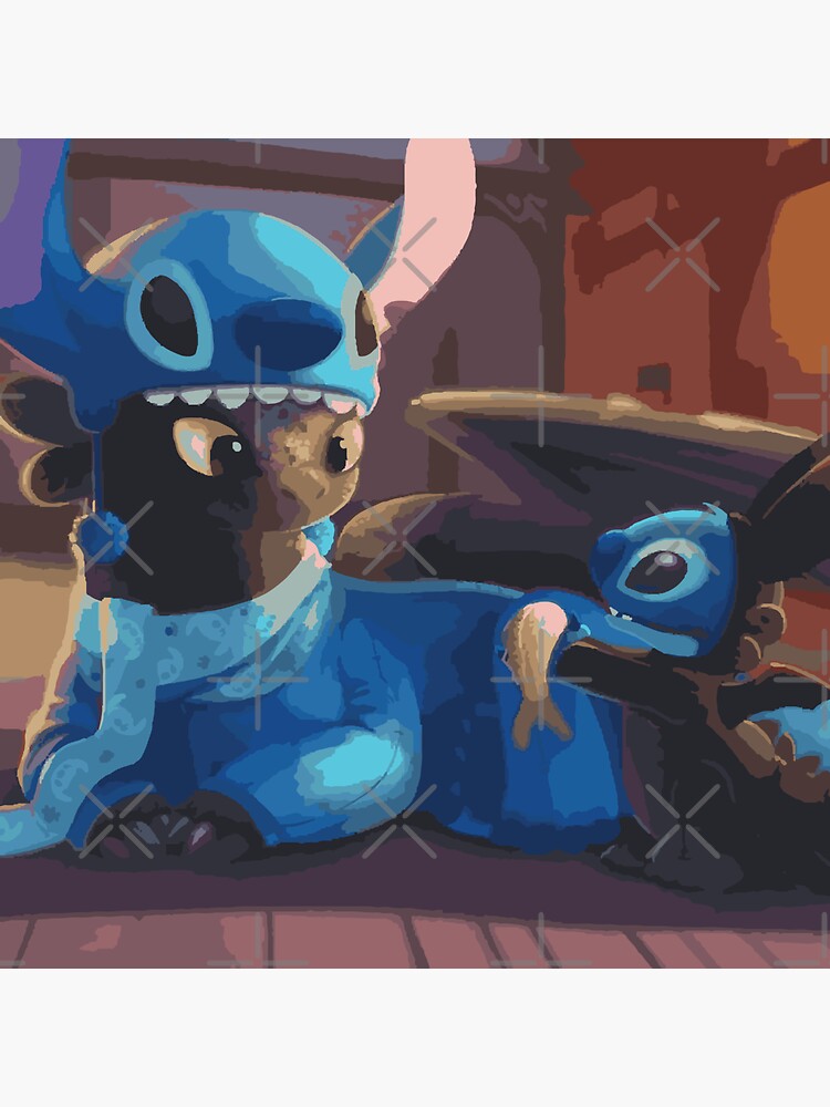 "stich and toothless" Sticker for Sale by animated69 | Redbubble