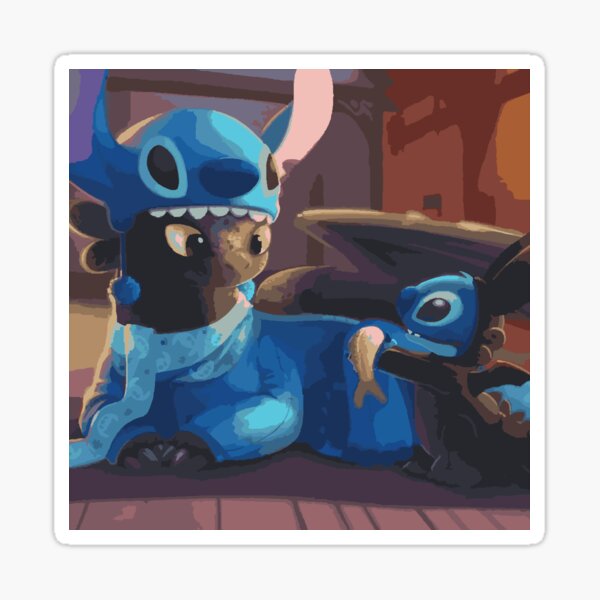 "stich and toothless" Sticker for Sale by animated69 | Redbubble