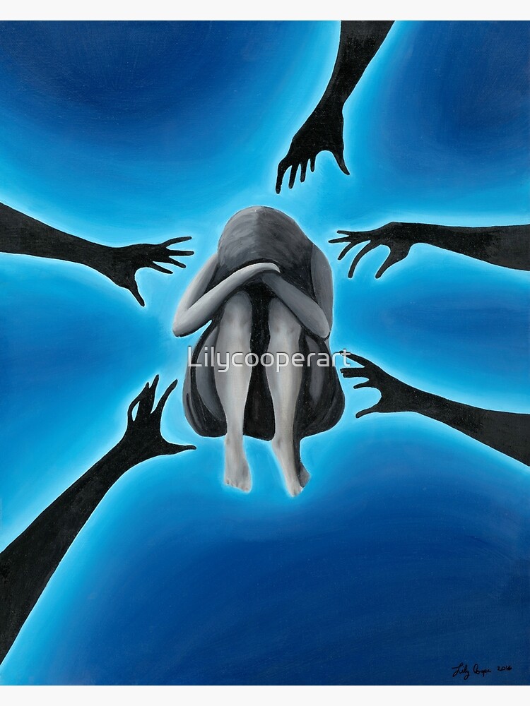 "Woman with scary ghost hands" Poster for Sale by Lilycooperart | Redbubble