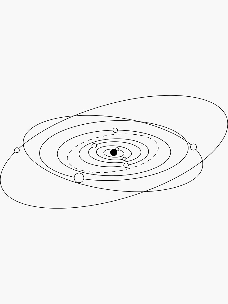 "Solar System Orbits" Sticker for Sale by minsty | Redbubble