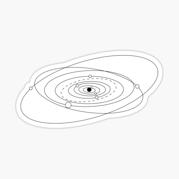 "Solar System Orbits" Sticker for Sale by minsty | Redbubble