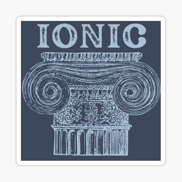 "Ionic Capital" Sticker for Sale by CastlesClassics | Redbubble