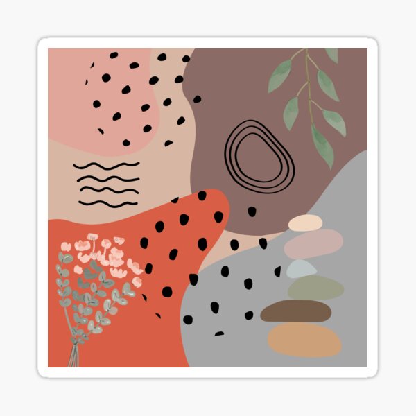 "Boho Abstract Design" Sticker for Sale by Pam818 | Redbubble