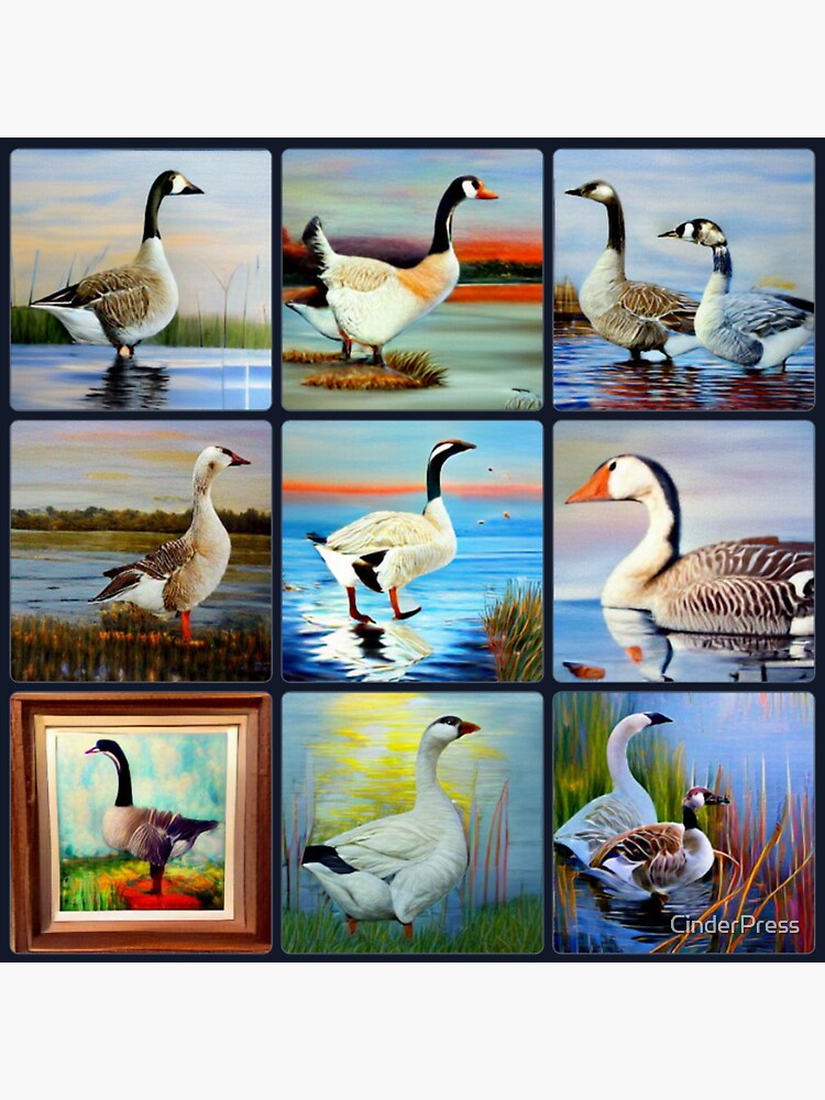 "Happy Goose Pack" Sticker for Sale by CinderPress | Redbubble