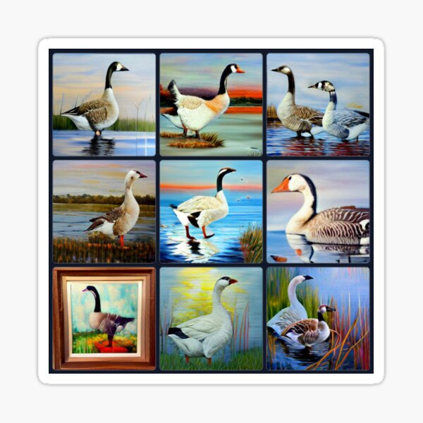 "Happy Goose Pack" Sticker for Sale by CinderPress | Redbubble