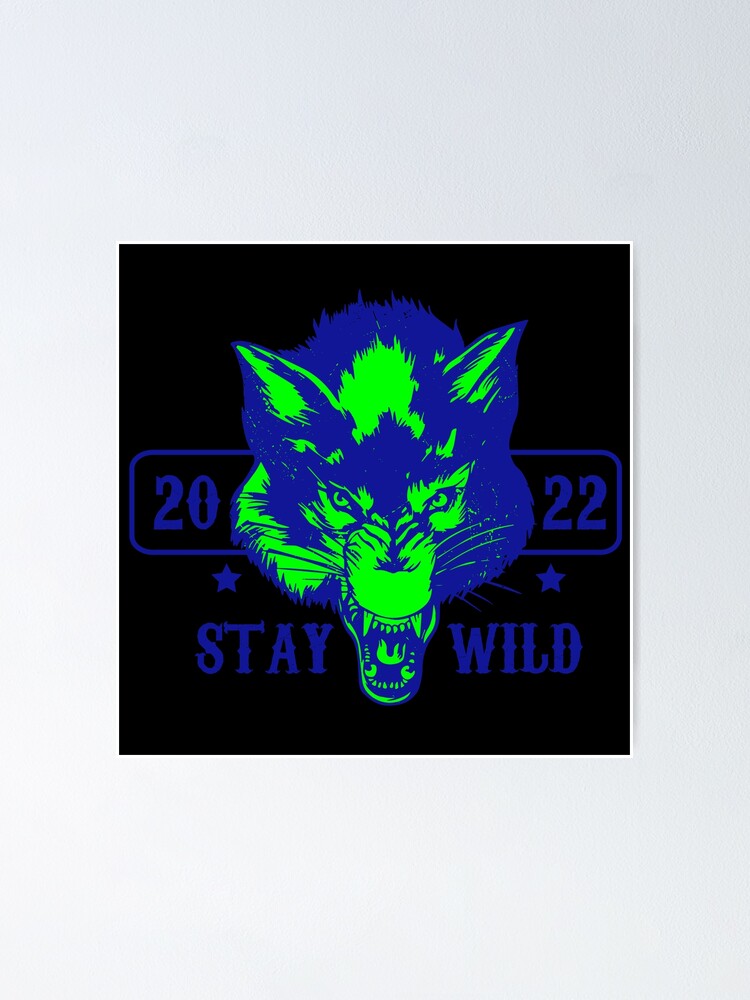 "Stay Wild Club Ben Azelart Merch - angry wolf - energetic yellow color ...