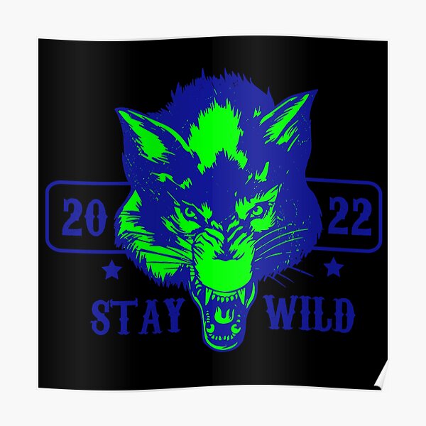 "Stay Wild Club Ben Azelart Merch - angry wolf - energetic yellow color ...