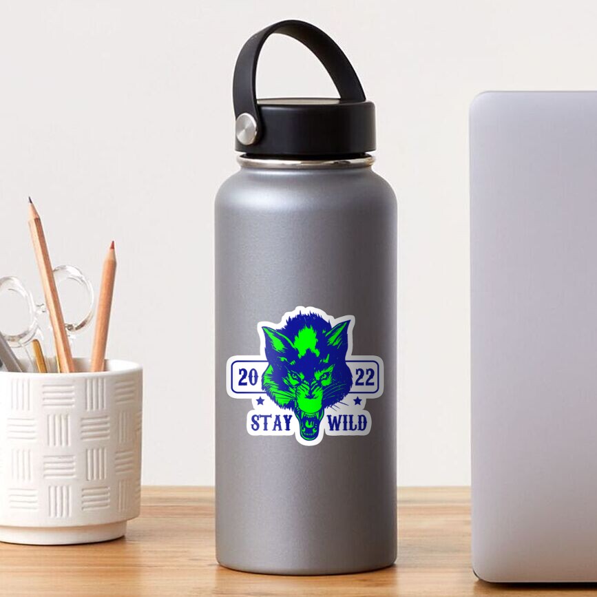 "Stay Wild Club Ben Azelart Merch - angry wolf - energetic yellow color ...