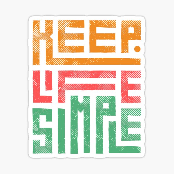 "Keep Life Simple - English kufi Font with white/black background ...