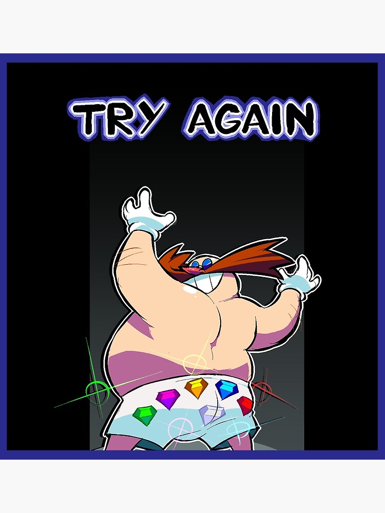 "Try Again?" Poster for Sale by gattsyo | Redbubble