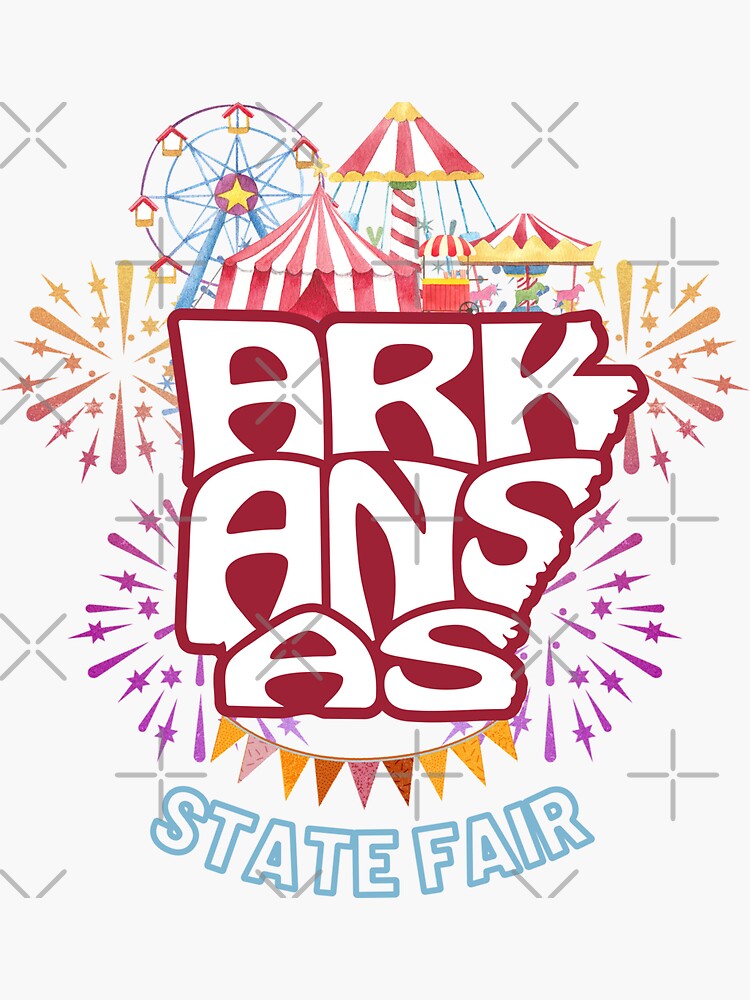 "Arkansas State Fair | State Fairground " Sticker for Sale by State ...
