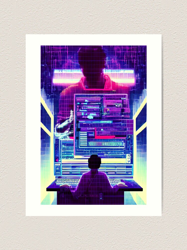 "Hacker computer science Japanese Cyberpunk Tokyo Aesthetic" Art Print ...
