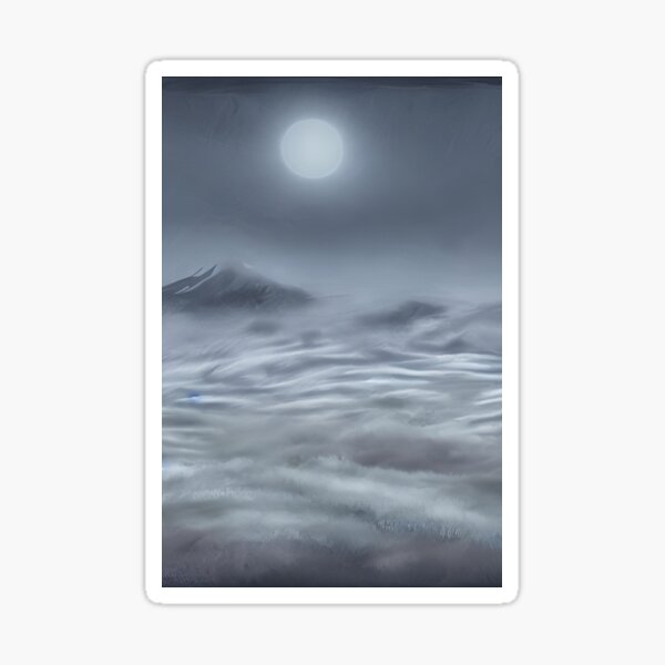 "Moonlit Snowfall" Sticker for Sale by Gizmoverse | Redbubble