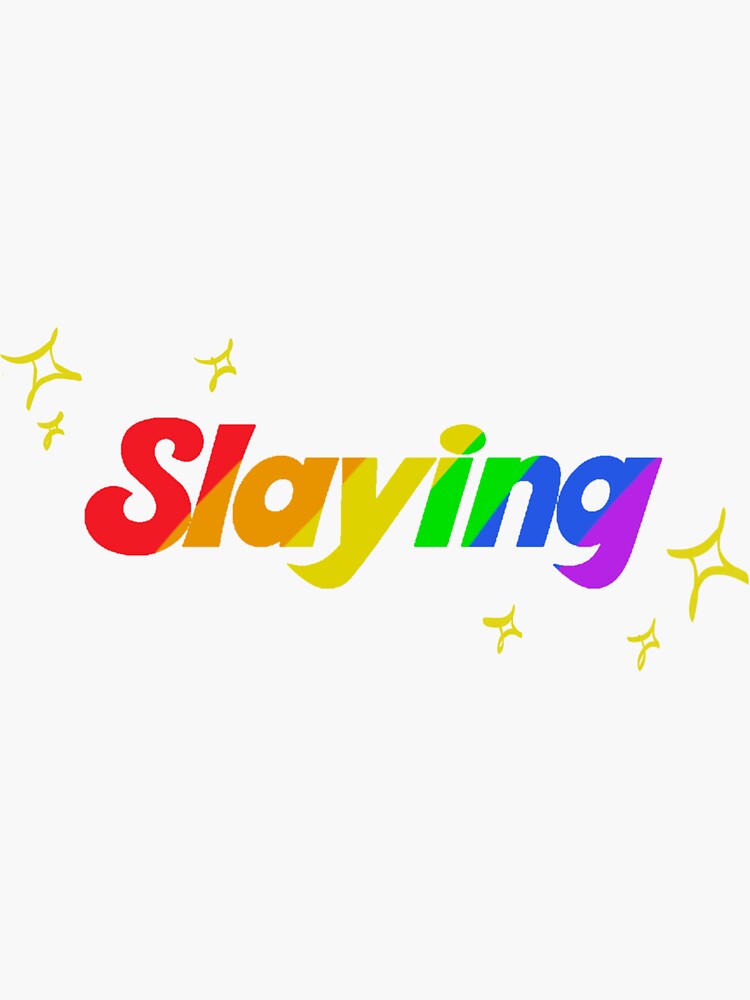 " Slaying " Sticker for Sale by smolember | Redbubble