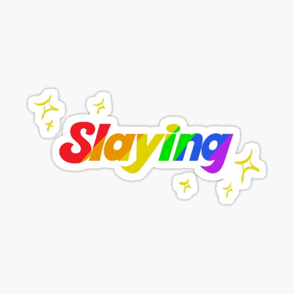 " Slaying " Sticker for Sale by smolember | Redbubble