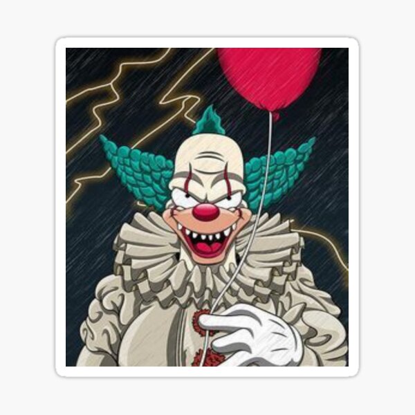 "evil clown" Sticker for Sale by Teixeira224 | Redbubble