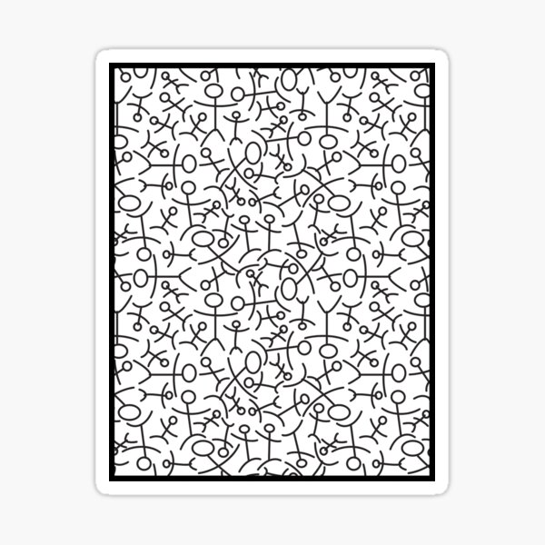 "Stick Figure" Sticker for Sale by Mc213600 | Redbubble