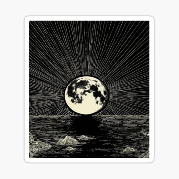 "Full moon" Sticker for Sale by Teixeira224 | Redbubble