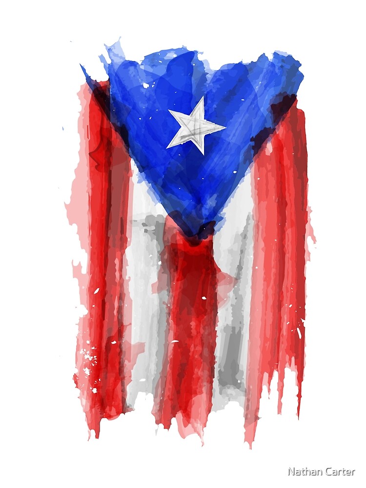 Lienzo «Camisa de la bandera de Puerto Rico, camiseta de Boricua ...