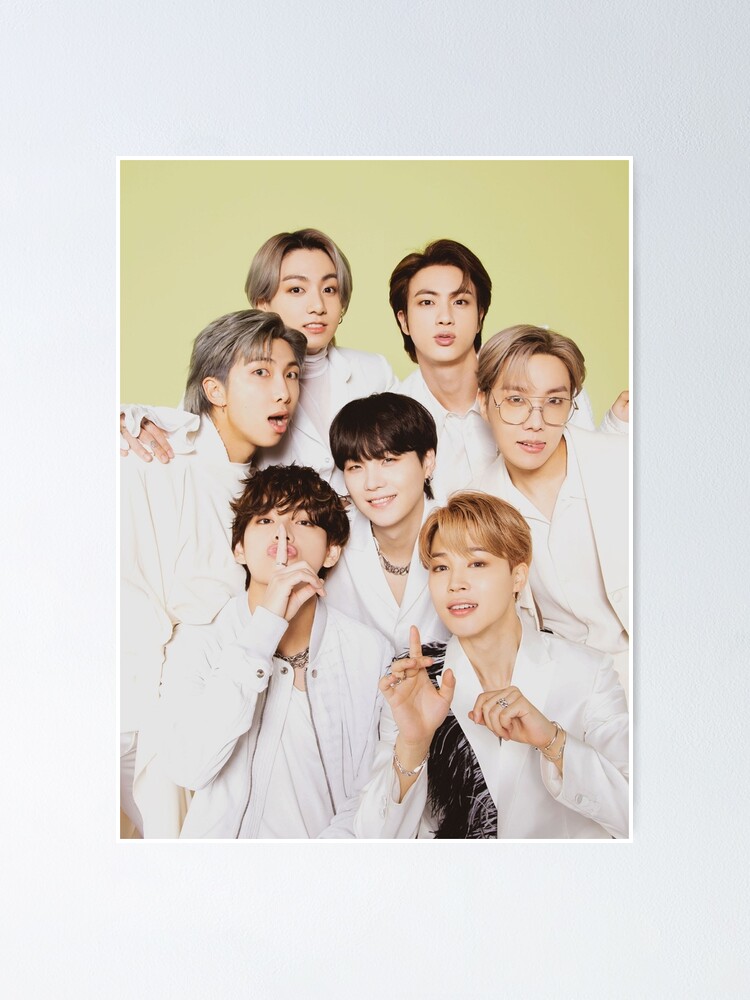 "Bts In White" Poster for Sale by TrendsHunter08 | Redbubble